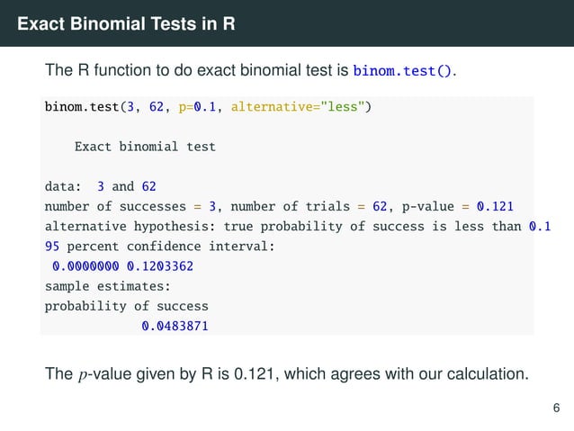 An introduction to small samples binomial inference | PDF
