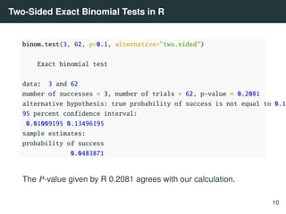 An introduction to small samples binomial inference | PDF