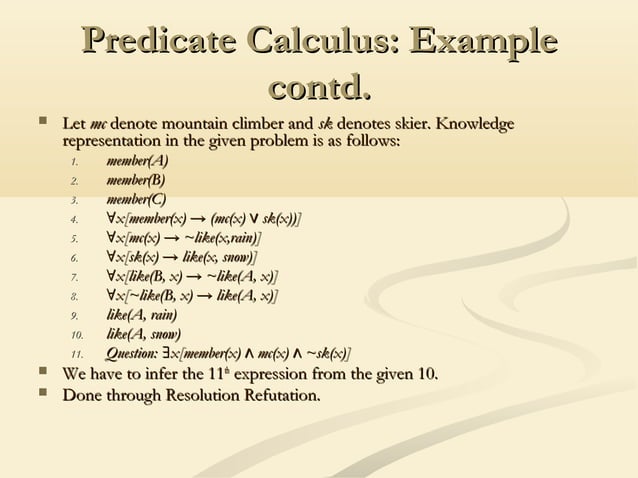 L03 ai - knowledge representation using logic | PPT | Programming ...
