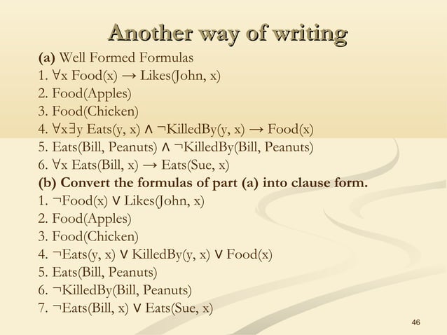 L03 ai - knowledge representation using logic | PPT | Programming ...