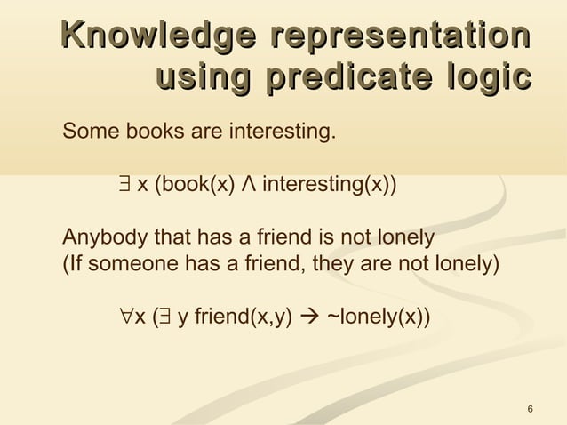 L03 ai - knowledge representation using logic | PPT | Programming Languages | Computing