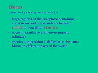 L03 Ecosystems Biomes | PPT