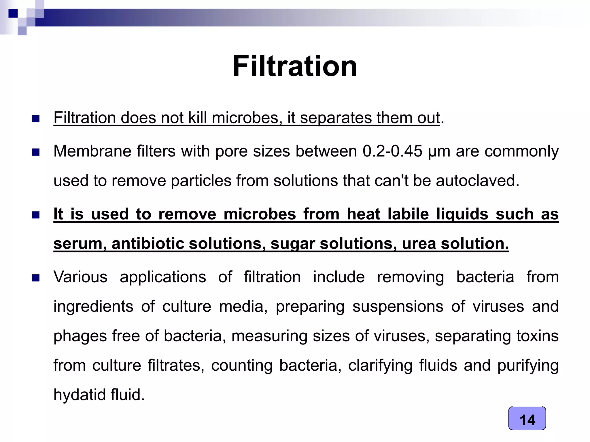 Medical Microbiology Laboratory (sterilization and disinfection) | PDF