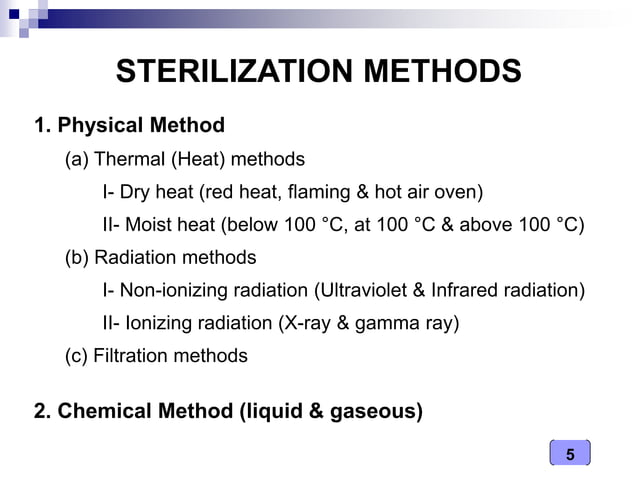 Medical Microbiology Laboratory (sterilization and disinfection) | PPT | Free Download