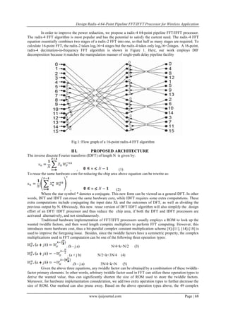 Design Radix-4 64-Point Pipeline FFT/IFFT Processor for Wireless Application | PDF