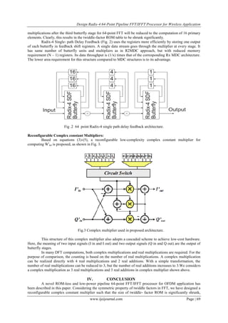 Design Radix-4 64-Point Pipeline FFT/IFFT Processor for Wireless Application | PDF