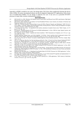 Design Radix-4 64-Point Pipeline FFT/IFFT Processor for Wireless Application | PDF