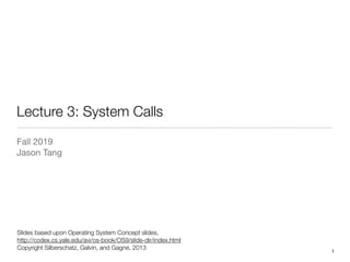 L03SystemCalls.pdf all about system call in os | PDF | Operating Systems | Computer Software and ...