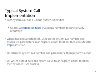 System calls in operating sytems incluses operating sytem process | PPTX