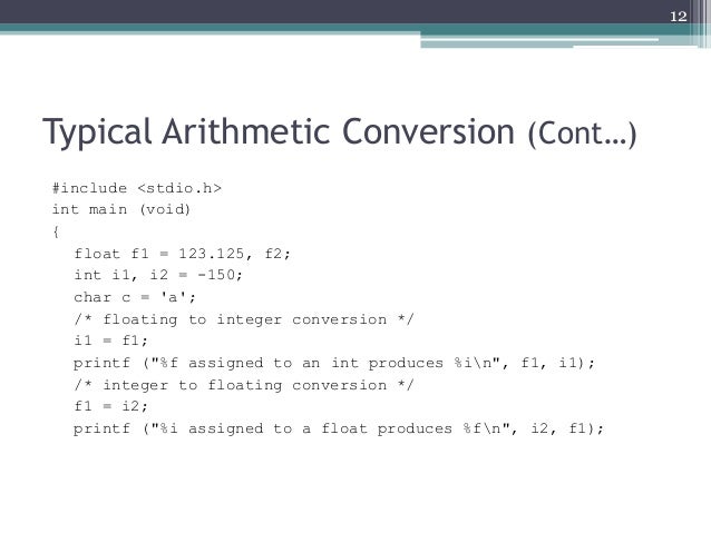 COM1407: Type Casting, Command Line Arguments and Defining Constants
