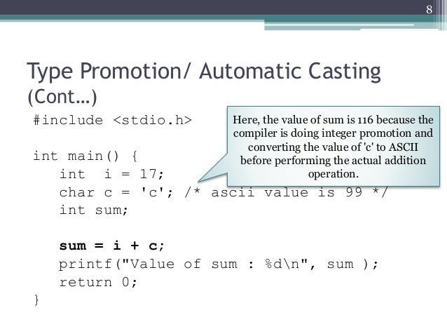 COM1407: Type Casting, Command Line Arguments and Defining Constants