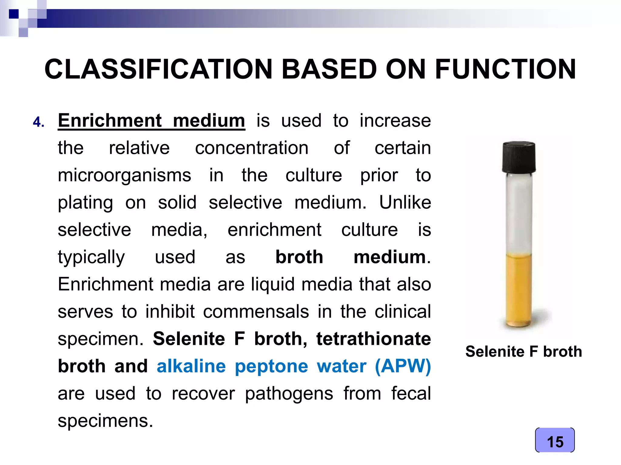 Medical Microbiology Laboratory (culture media classification) | PDF