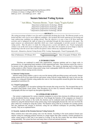 Secure Internet Voting System | PDF