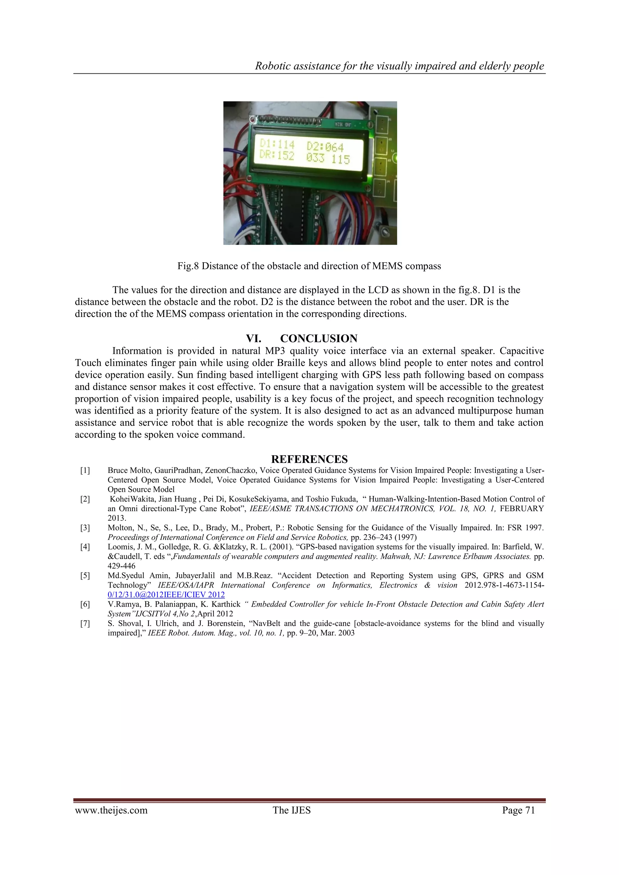 Robotic assistance for the visually impaired and elderly people | PDF