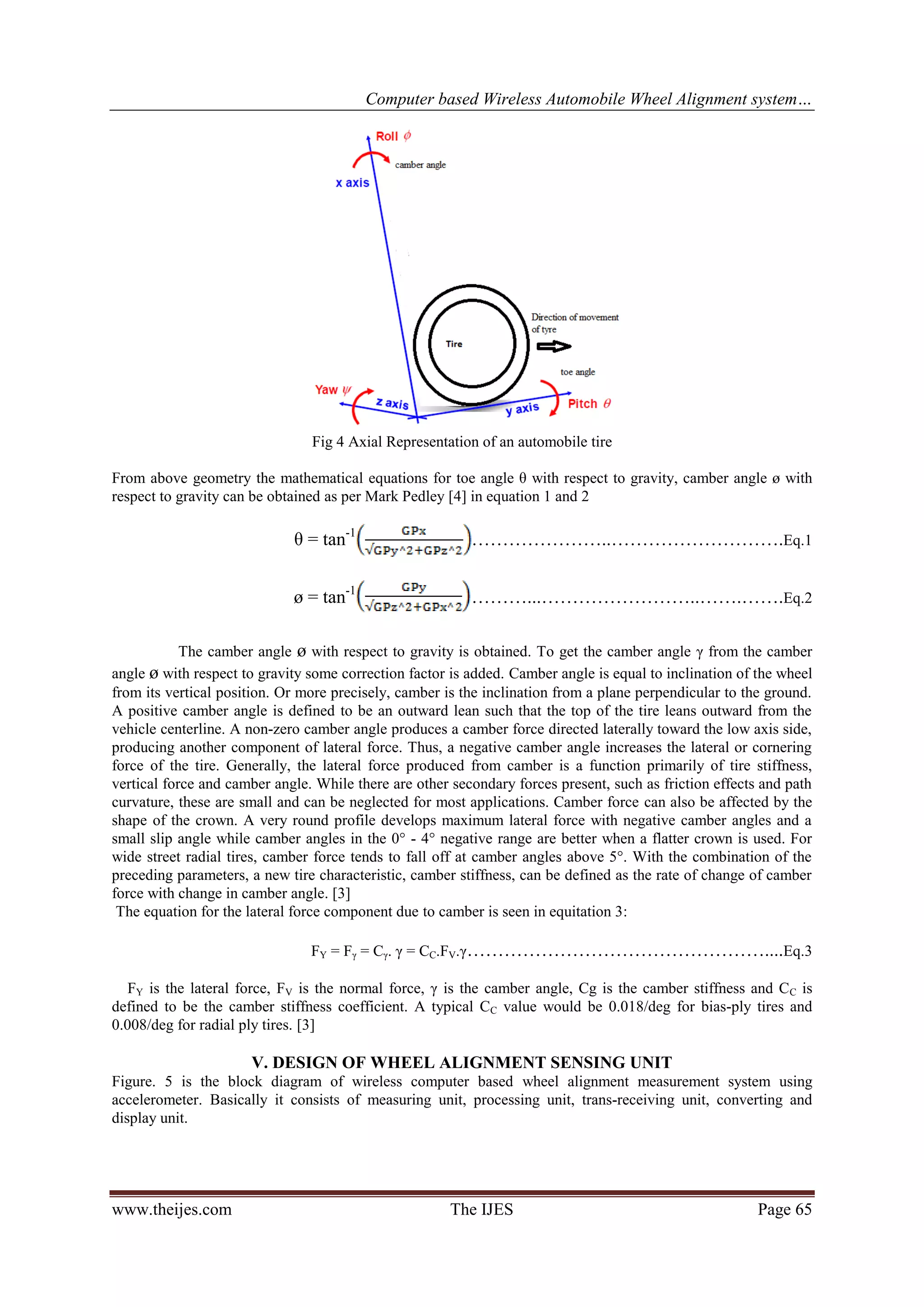 Computer based Wireless Automobile Wheel Alignment system using Accelerometer | PDF