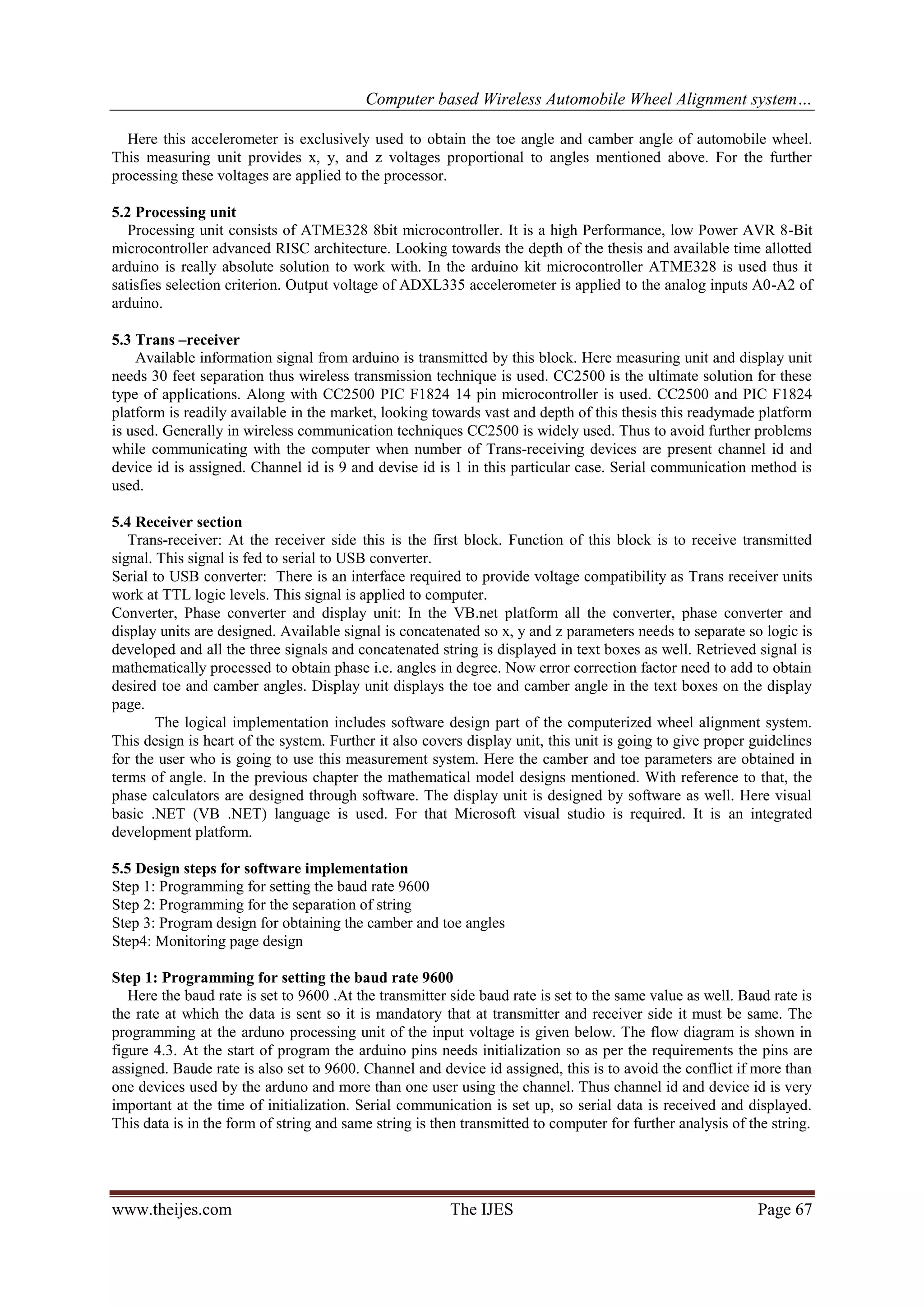 Computer based Wireless Automobile Wheel Alignment system using Accelerometer | PDF