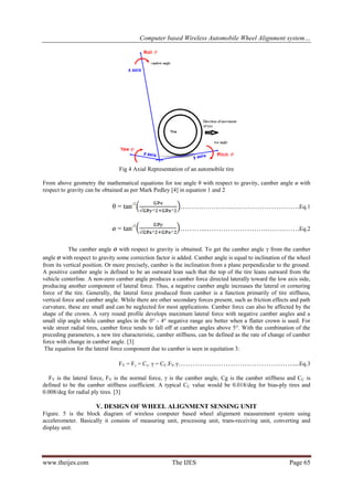 Computer based Wireless Automobile Wheel Alignment system using ...
