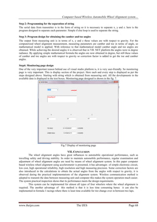 Computer based Wireless Automobile Wheel Alignment system using Accelerometer | PDF