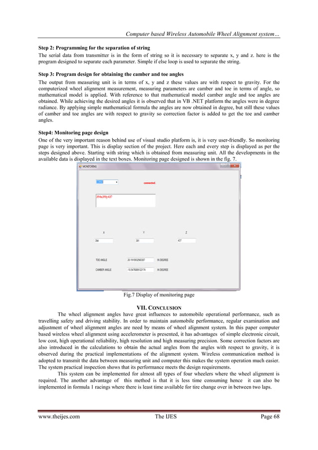 Computer based Wireless Automobile Wheel Alignment system using Accelerometer | PDF