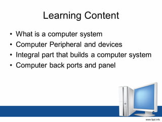 CSS L04 - Integral Parts of the Computer System | PDF