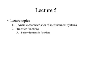 Lecture no. 5 of Agricultural instrumentation | PPTX