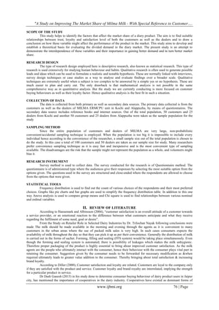 A Study on Improving The Market Share of Milma Milk - With Special Reference to Customer ...