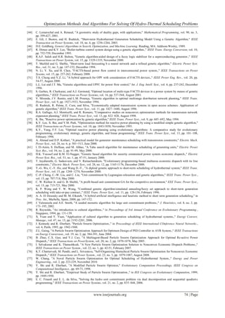 Optimization Methods and Algorithms for Solving Of Hydro- Thermal Scheduling Problems | PDF