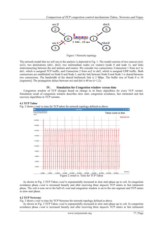 Comparison of TCP congestion control mechanisms Tahoe, Newreno and Vegas | PDF