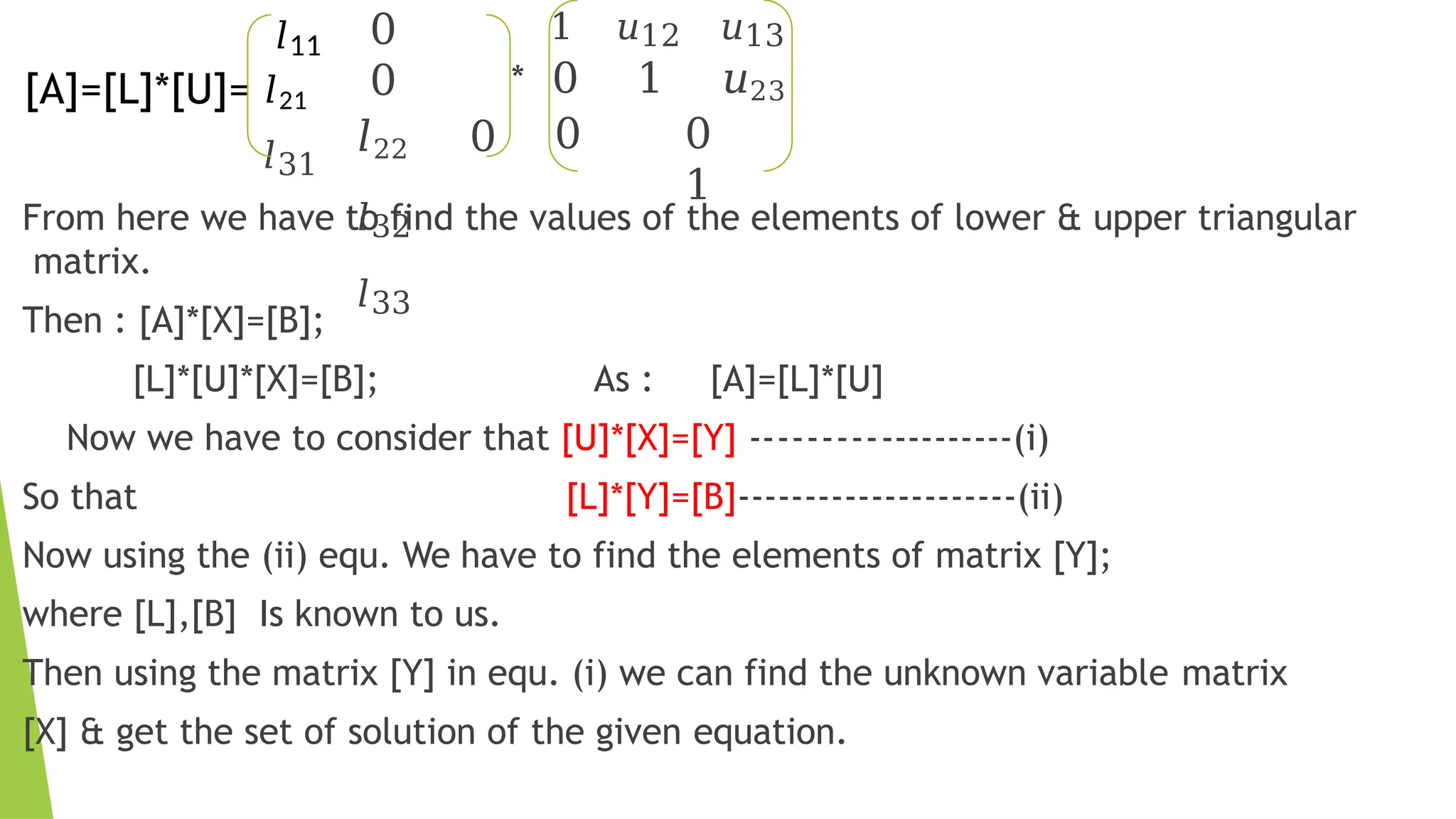 L05 LU Factorization and solution of system of equations.pptx