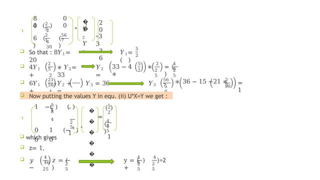 L05 LU Factorization and solution of system of equations.pptx