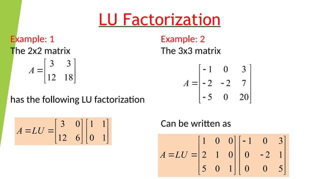 L05 LU Factorization and solution of system of equations.pptx | Free ...