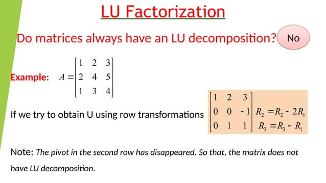 L05 LU Factorization and solution of system of equations.pptx