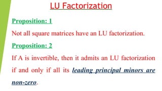 L05 LU Factorization and solution of system of equations.pptx