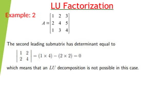 L05 LU Factorization and solution of system of equations.pptx