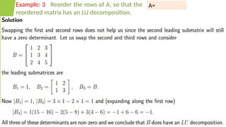 L05 LU Factorization and solution of system of equations.pptx