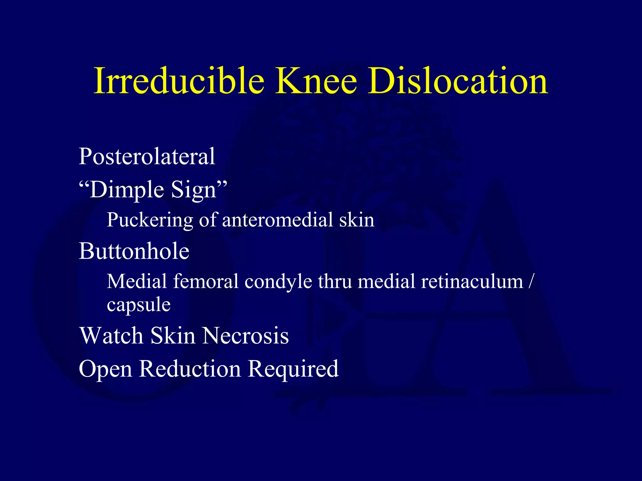 L06 knee dislocations | PPT