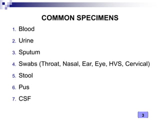 Medical Microbiology Laboratory (sample collection) | PDF