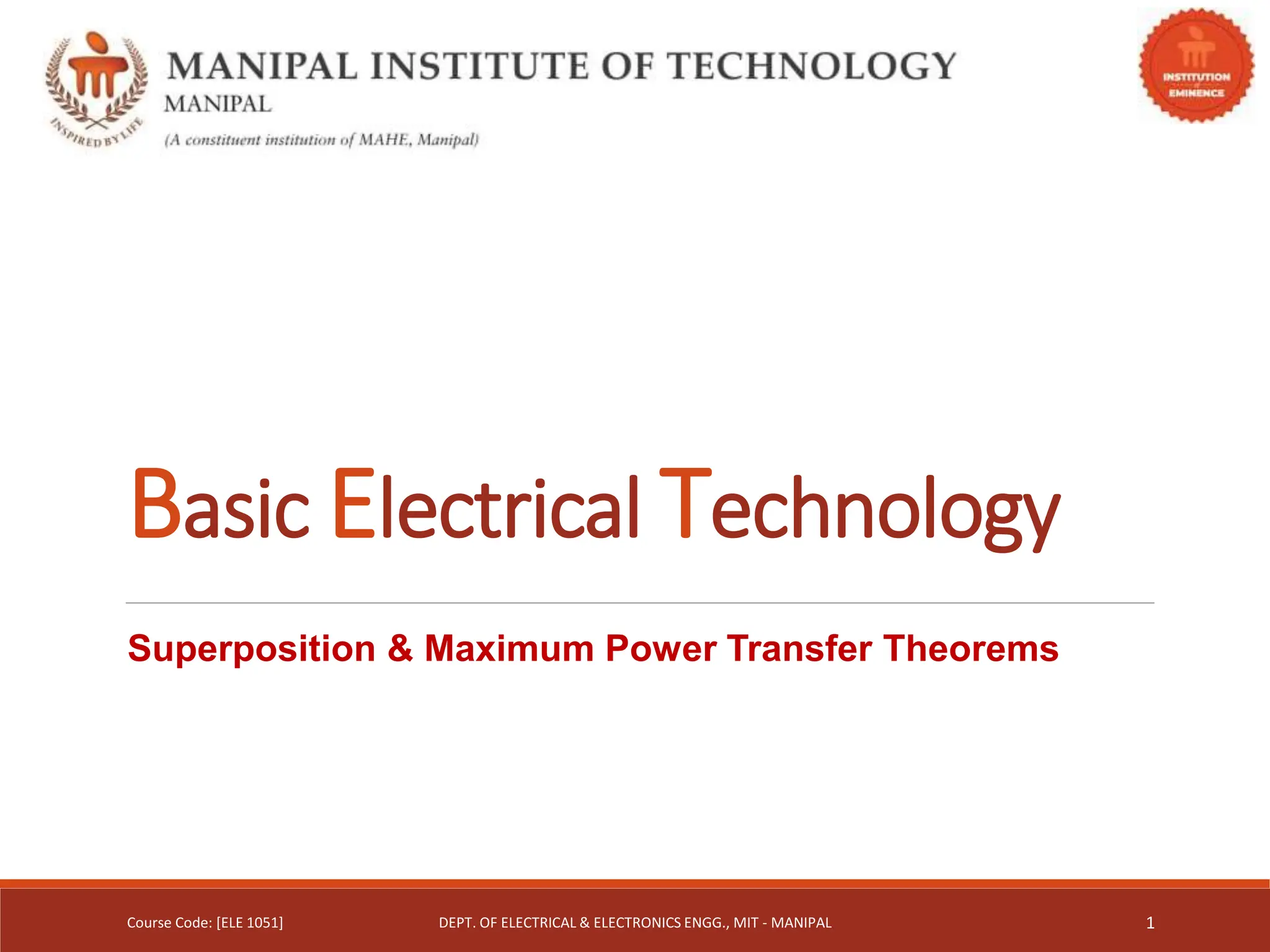 Basic Electric Theorem - Superposition _ MPT Theorems.pptx