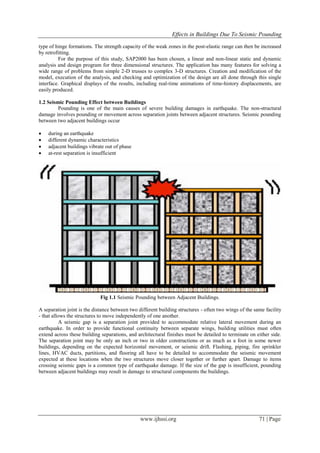 Effects in Buildings Due To Seismic Pounding | PDF
