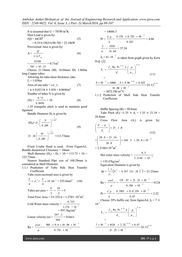 Comparison of Shell and Tube Heat Exchanger using Theoretical Methods ...