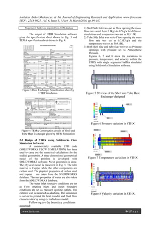 Comparison of Shell and Tube Heat Exchanger using Theoretical Methods ...