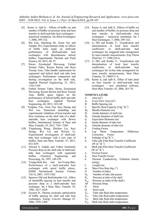 Comparison of Shell and Tube Heat Exchanger using Theoretical Methods ...