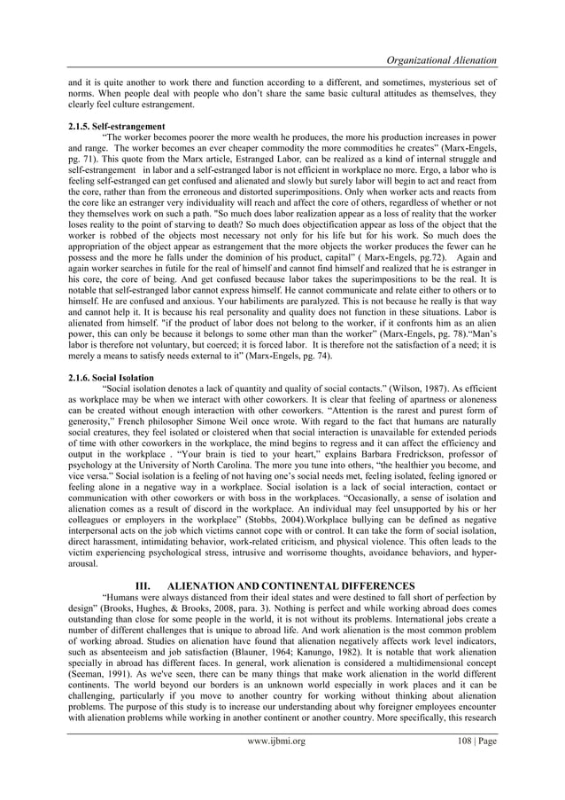 Organizational Alienation | PDF