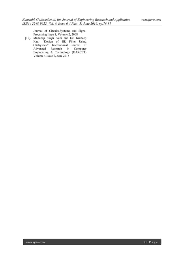 Design and Implementation of Digital Chebyshev Type II Filter using XSG for Noise Reduction in ...