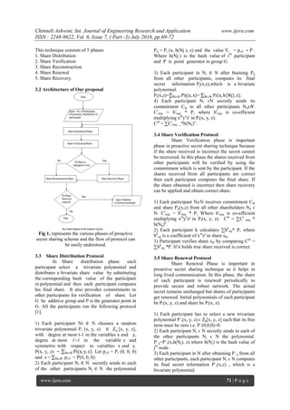 Proactive Secret Sharing using a Trivariate Polynomial | PDF
