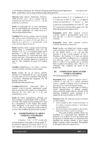 Applications and Properties of Unique Coloring of Graphs | PDF