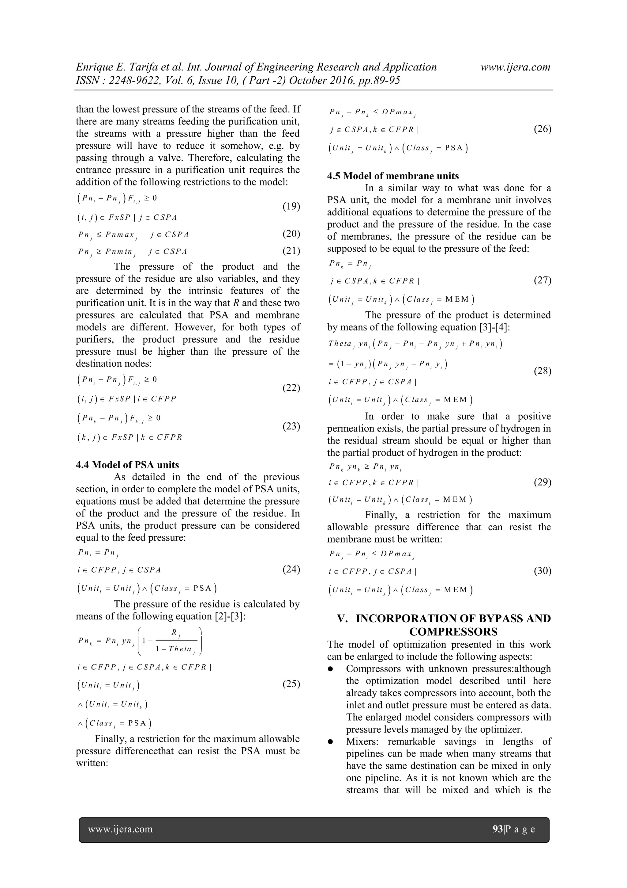 Optimization Model for Refinery Hydrogen Networks Part II | PDF