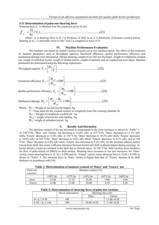 Design of an effective automated machine for quality palm kernel ...