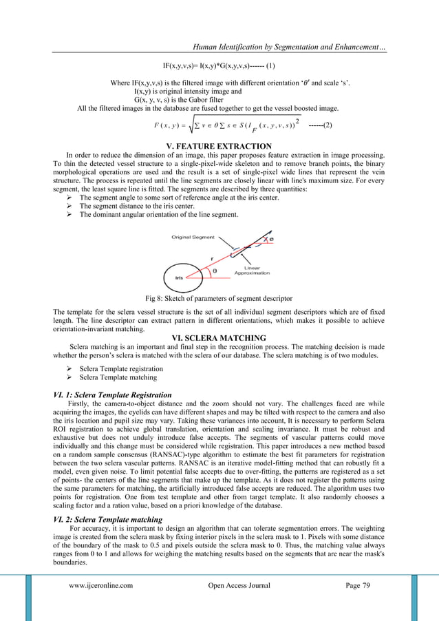 Human Identification by Segmentation and Enhancement of Sclera using Matlab | PDF