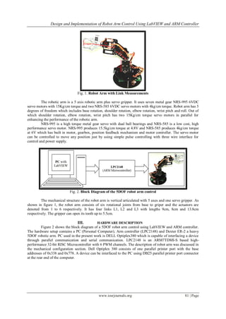 Design and Implementation of Robot Arm Control Using LabVIEW and ARM ...